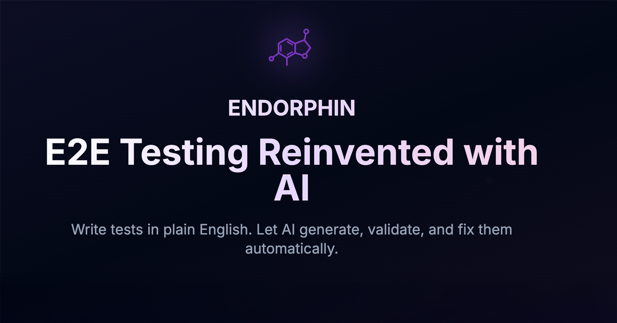 Endorphin AI E2E Framework - E2E Testing Reinvented with AI